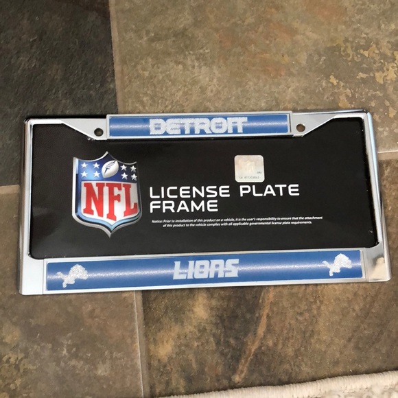 NFL | Other | New Nfl Detroit Lions License Plate Frame | Poshmark